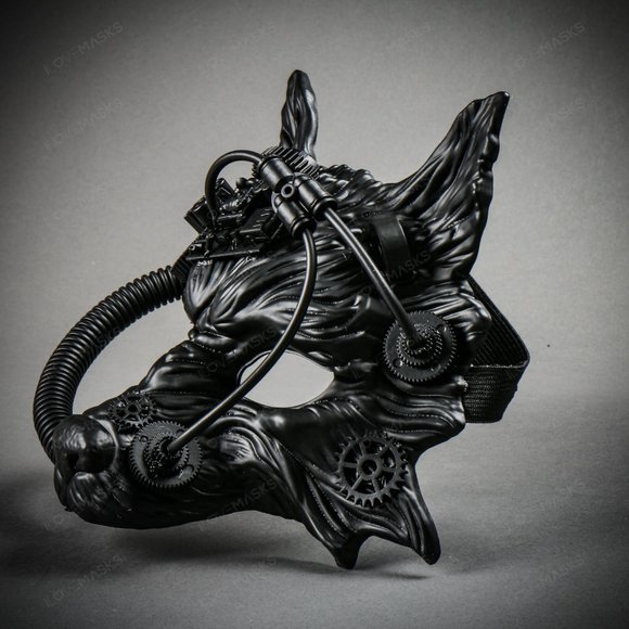 ILOVEMASKS | Accessories | Halloween Face Steampunk Air Gas Wolf Mask ...